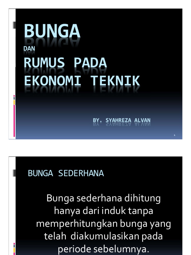 Materi - III - Bunga Dan Rumus Ekonomi Teknik | PDF | Metode & Bahan Ajar