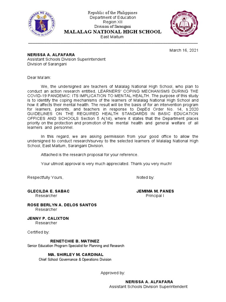 Action Research Letter of Intent | PDF