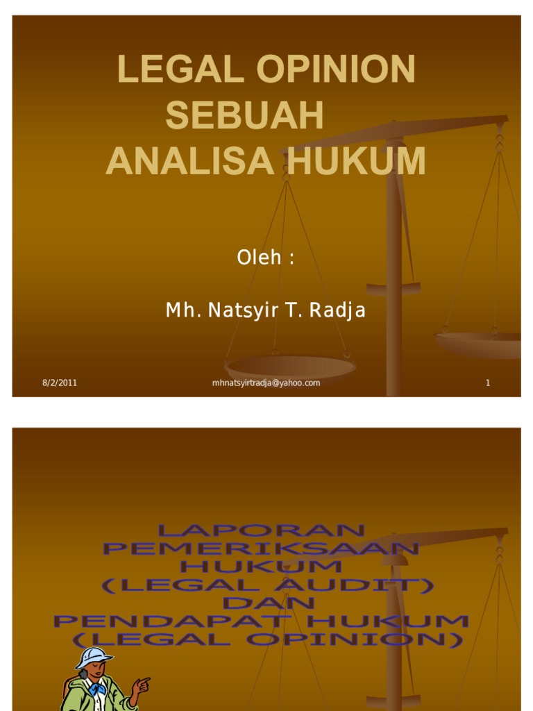 Presentasi Legal Opini Advocat | PDF
