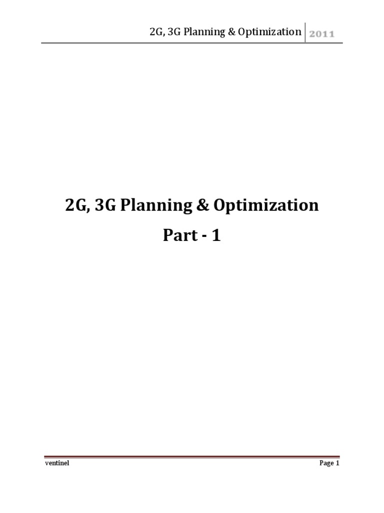 2G&3G Planning & Optimization - Part-1 | PDF | General Packet Radio ...