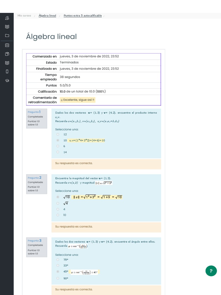 Algebra Lineal E5 | PDF | Vector Euclidiano | Álgebra lineal