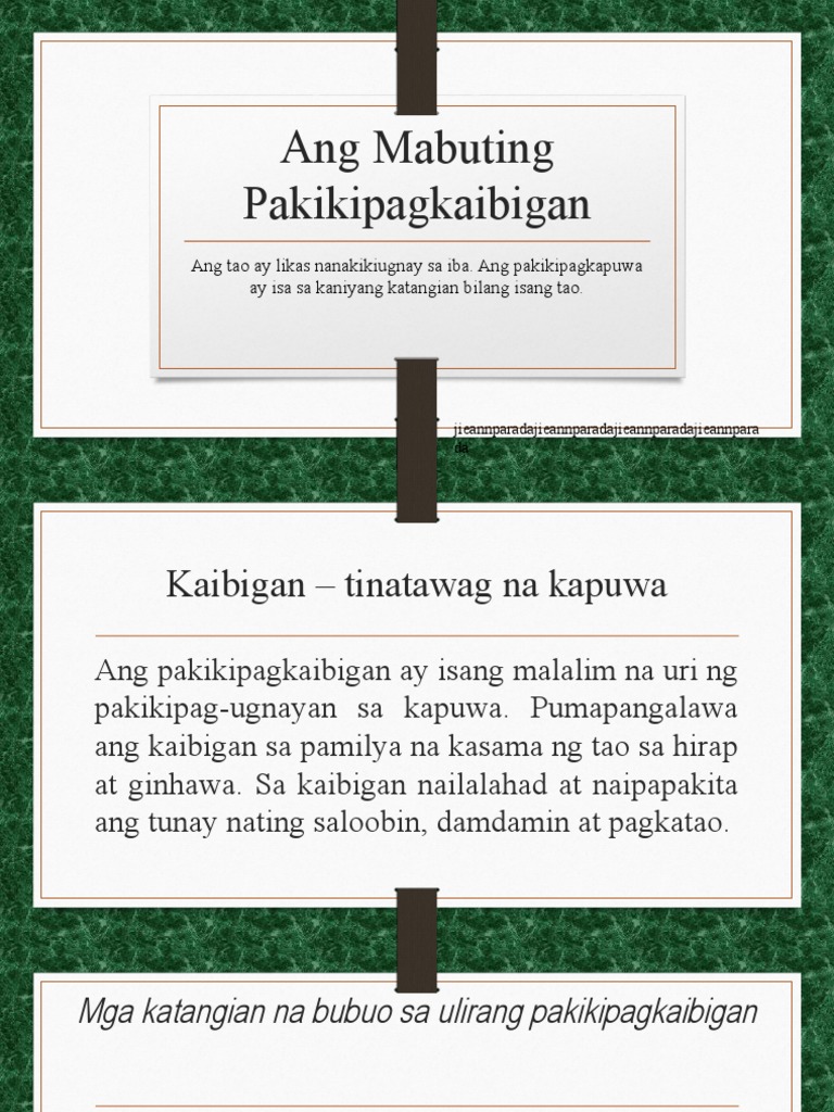 Ang Mabuting Pakikipagkaibigan | PDF