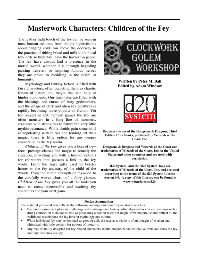 Children of The Fey | PDF | Fairies | Magic (Paranormal)