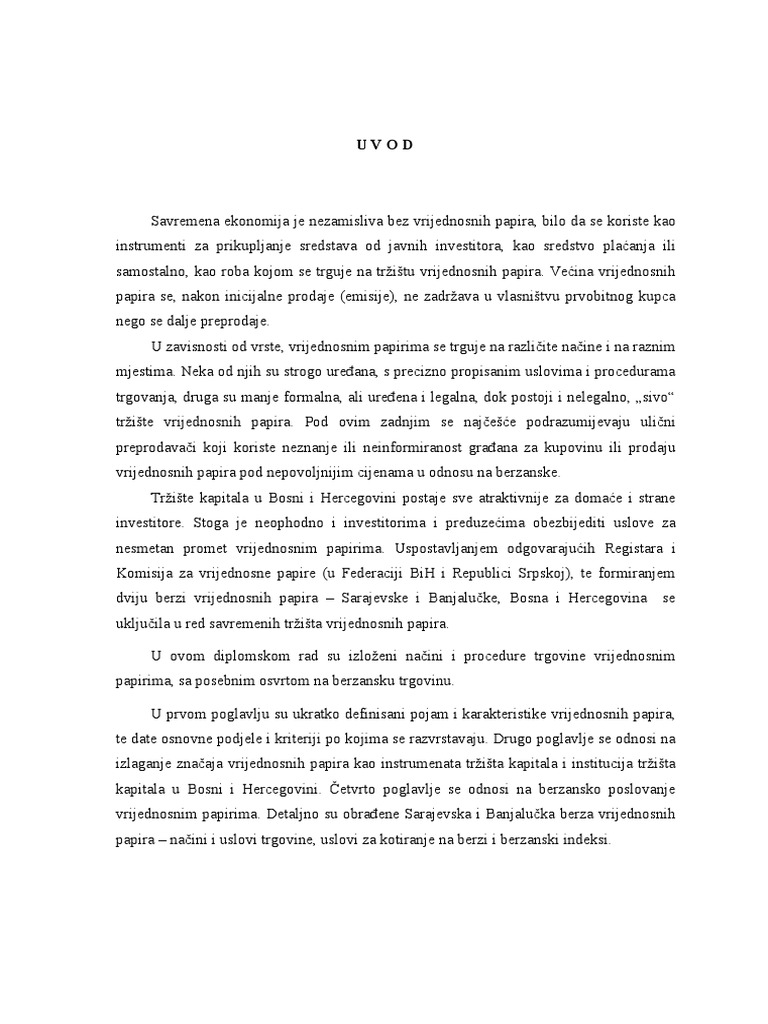 Trgovina VP Na Berzi | PDF