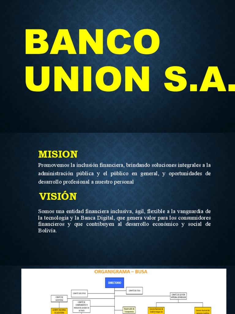 Banco Union S.A. | PDF | Estado de resultados | Bancos