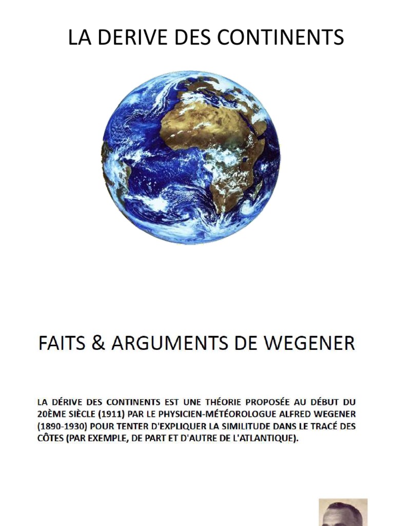 Chapitre4 La Derive Des Continents | PDF | Tectonique des plaques ...