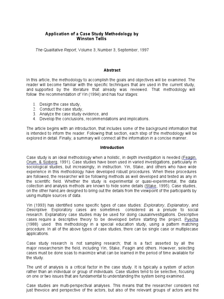 Application of A Case Study Methodology by | PDF | Validity (Statistics) | Scientific Method