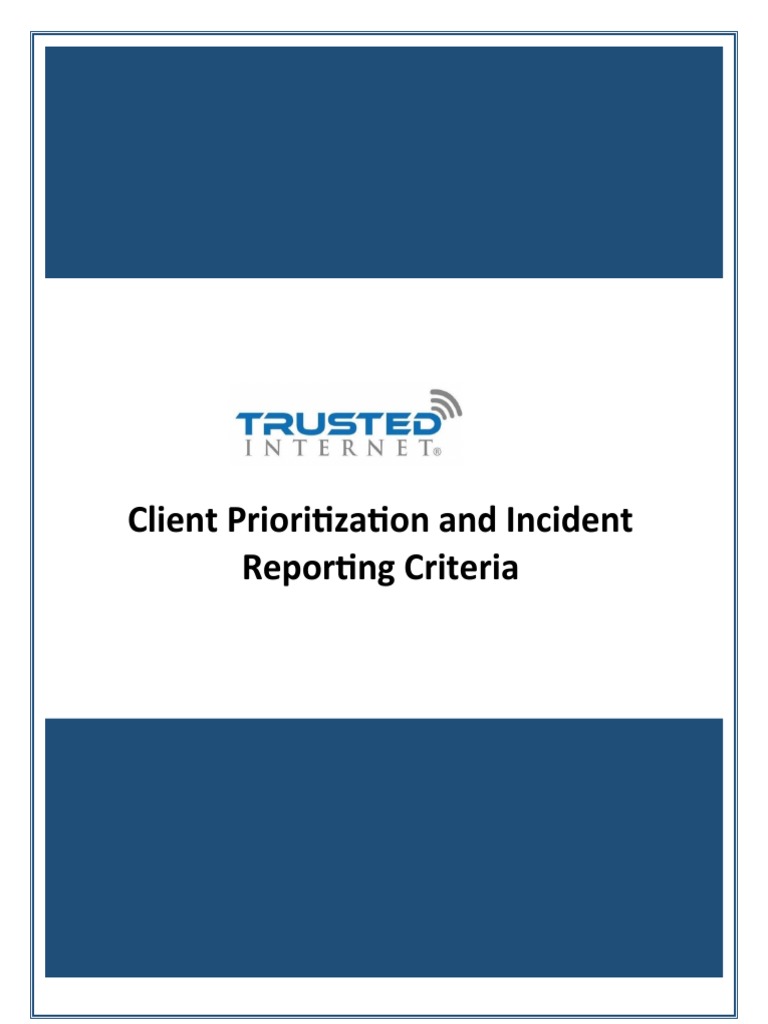 Incident Prioritization and Ticket Logging Handbook | PDF | Denial Of ...