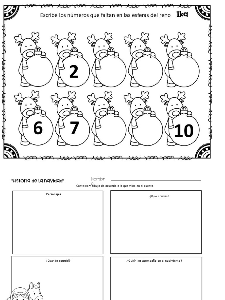Hojas De Trabajo Sobre La Historia De La Navidad Manualidades De