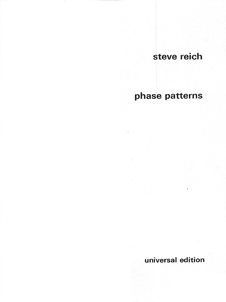 Steve Reich - Phase Patterns | PDF