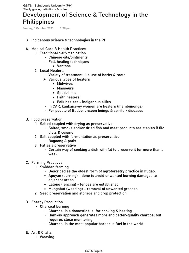 Development of Science and Technology in The Philippines | PDF ...