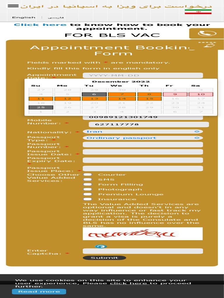 Iran Spain Visa Spain Visa For Iran How To Book Your Appointment For ...