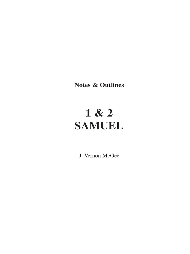 9 - 10 1 & 2 Samuel Outlines | PDF | David | Saul