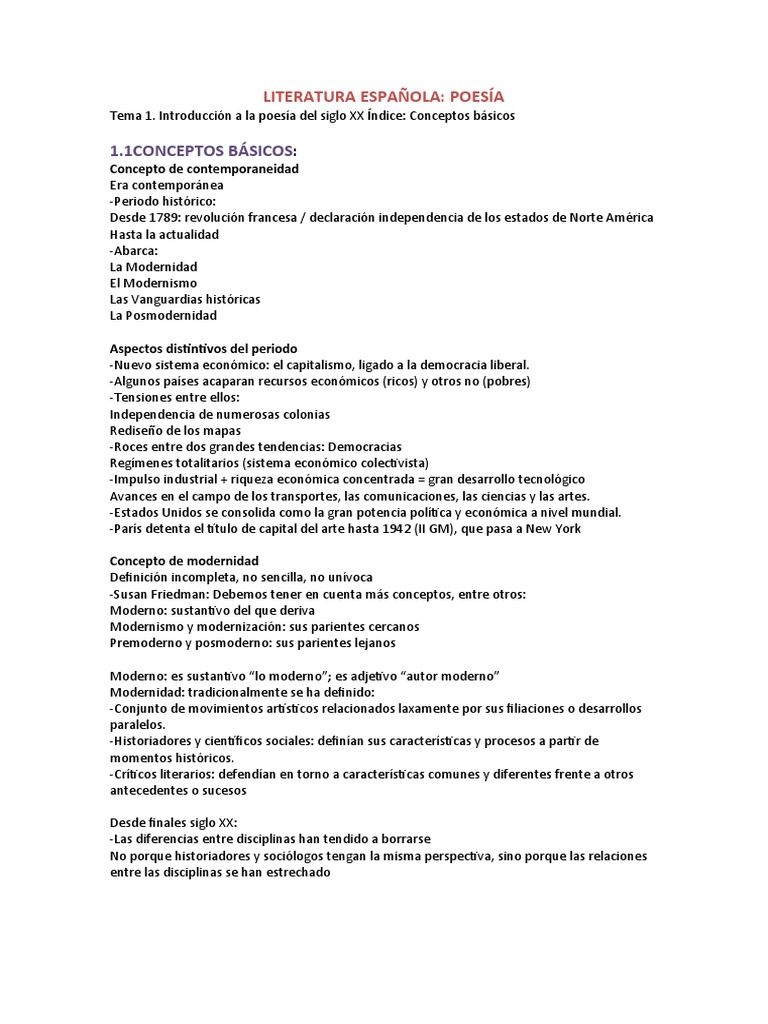 Literatura Española Poesia | PDF | Simbolismo (Artes)