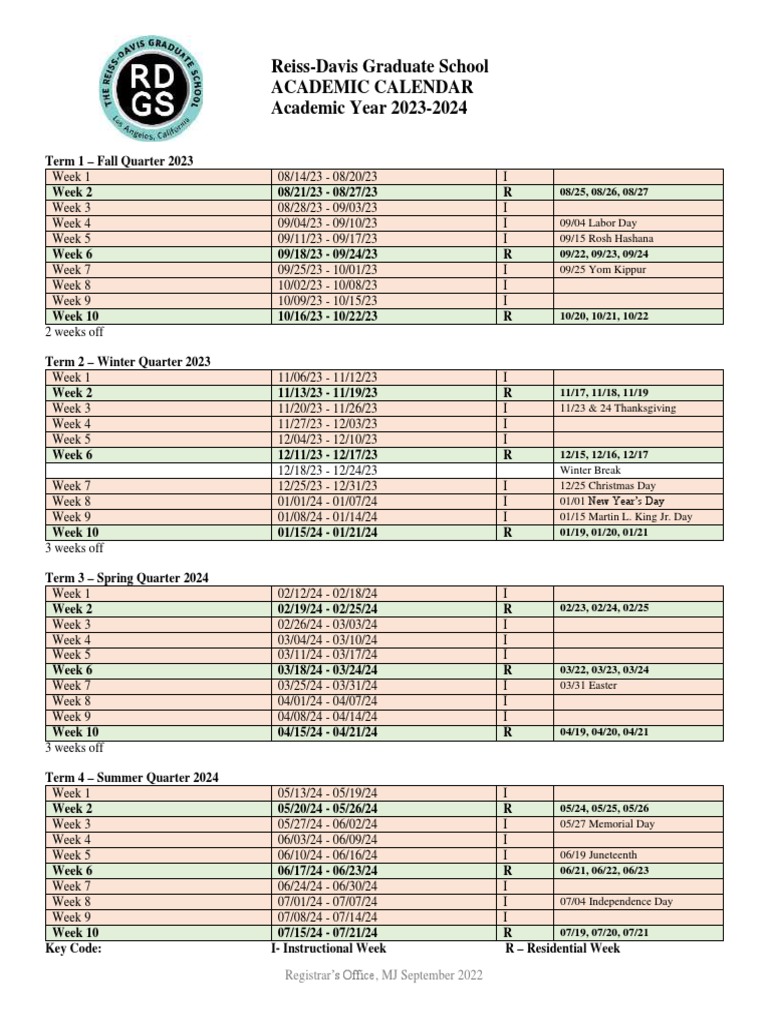 Academic Calendar 2023-2024 | PDF | Academic Term | Observances