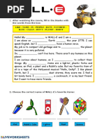 Wall-E Movie Worksheet Activities | PDF