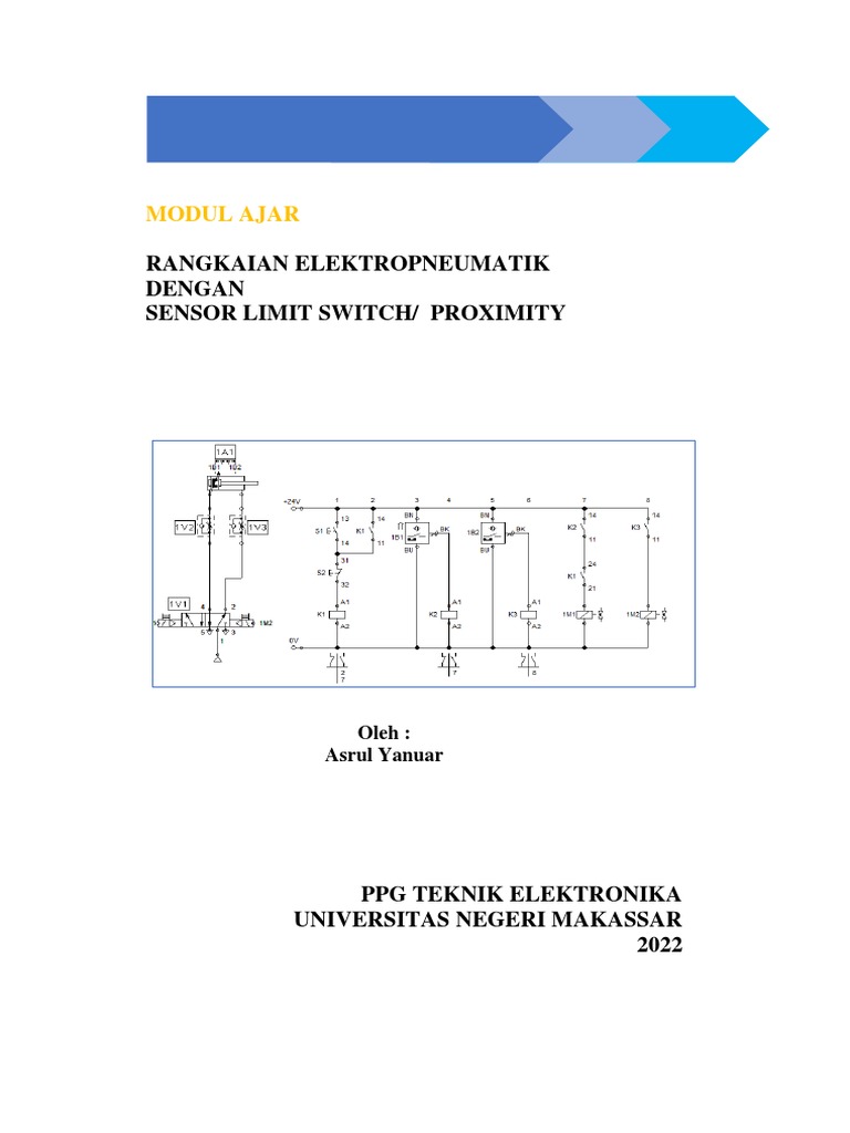 Rangkaian Elektropneumatik Dasar dengan Sensor Limit Switch dan Proximity | PDF