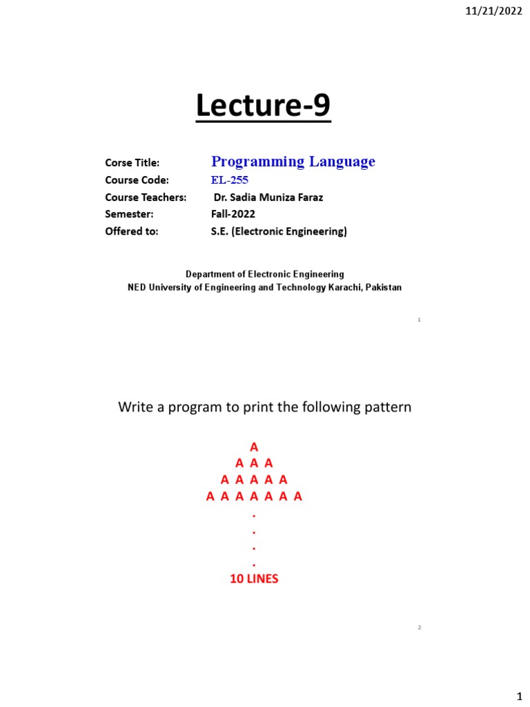 Programming Languages Lecture-9 Fall-2022 | Download Free PDF | Computer Science | Computer ...