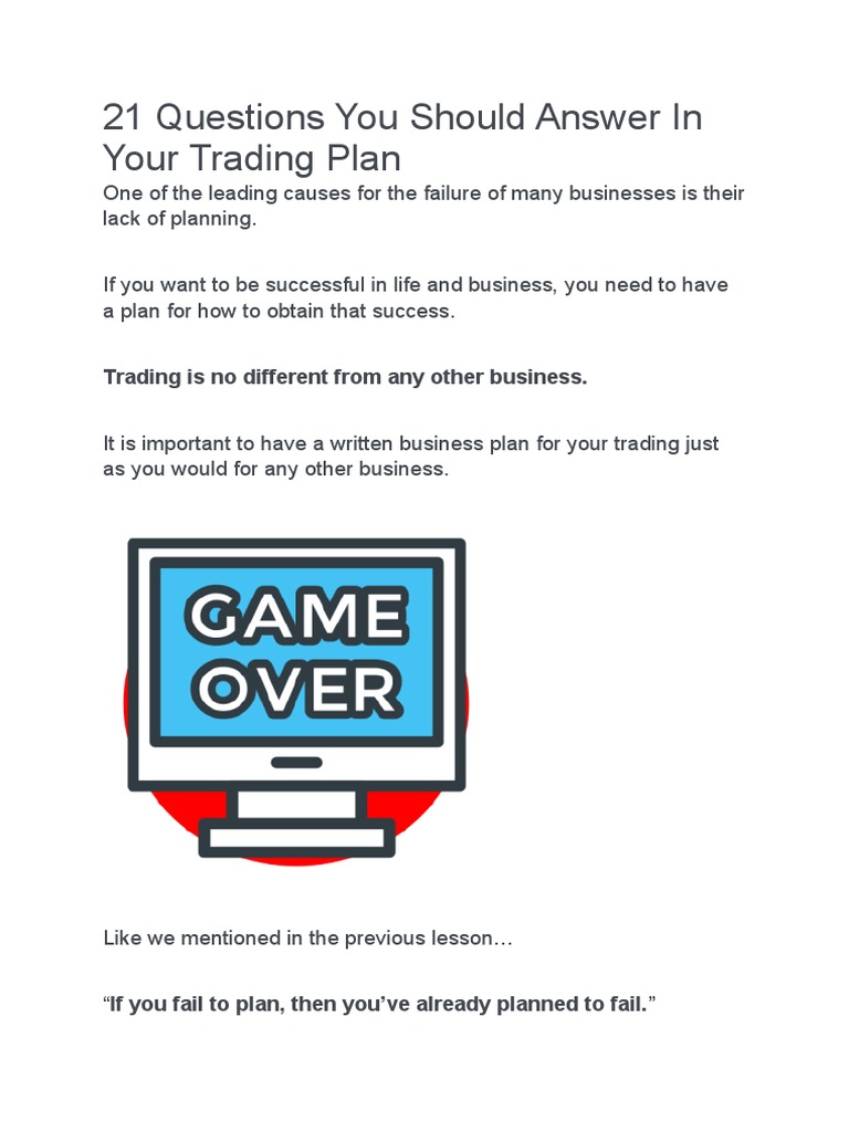 Essential Questions for Trading Success | PDF | Algorithmic Trading ...