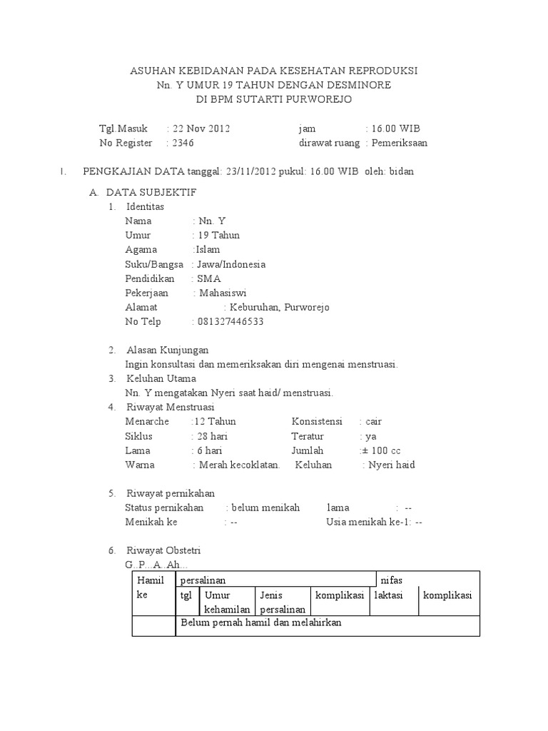 Askeb Remaja Disminore | PDF | Kesehatan Holistik | Gaya Hidup