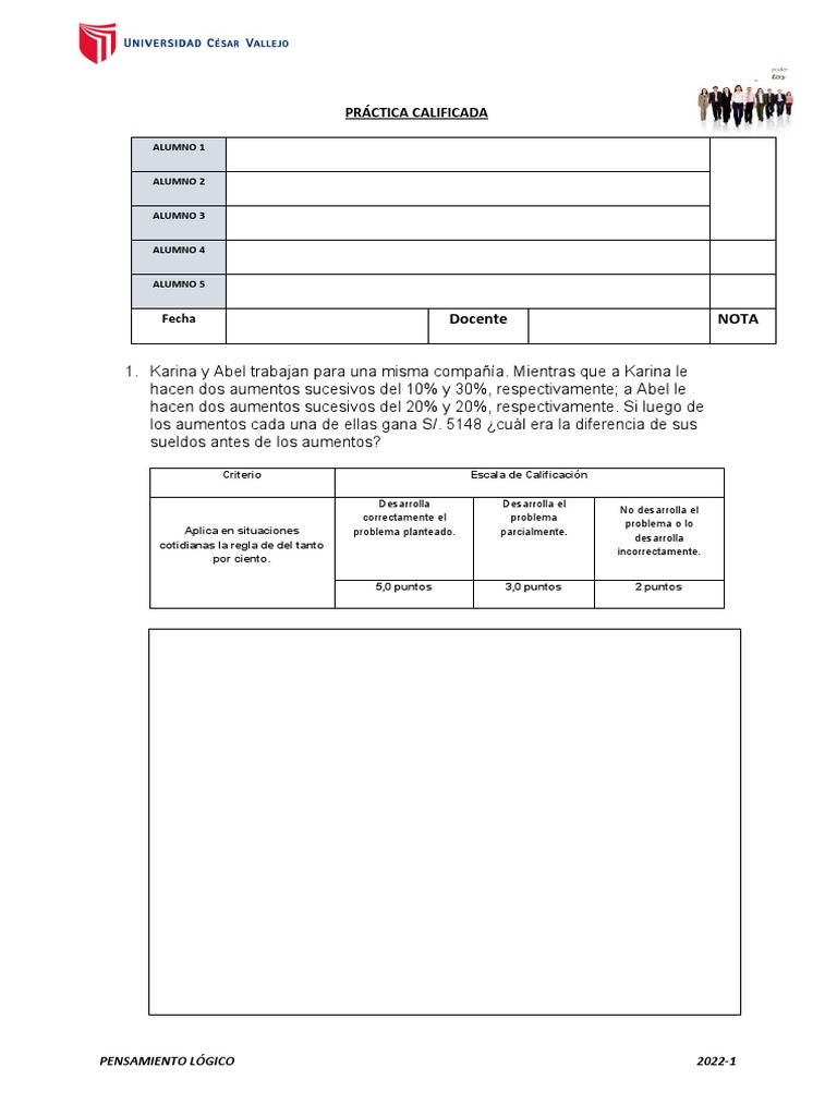 Práctica Calificada #1 | PDF