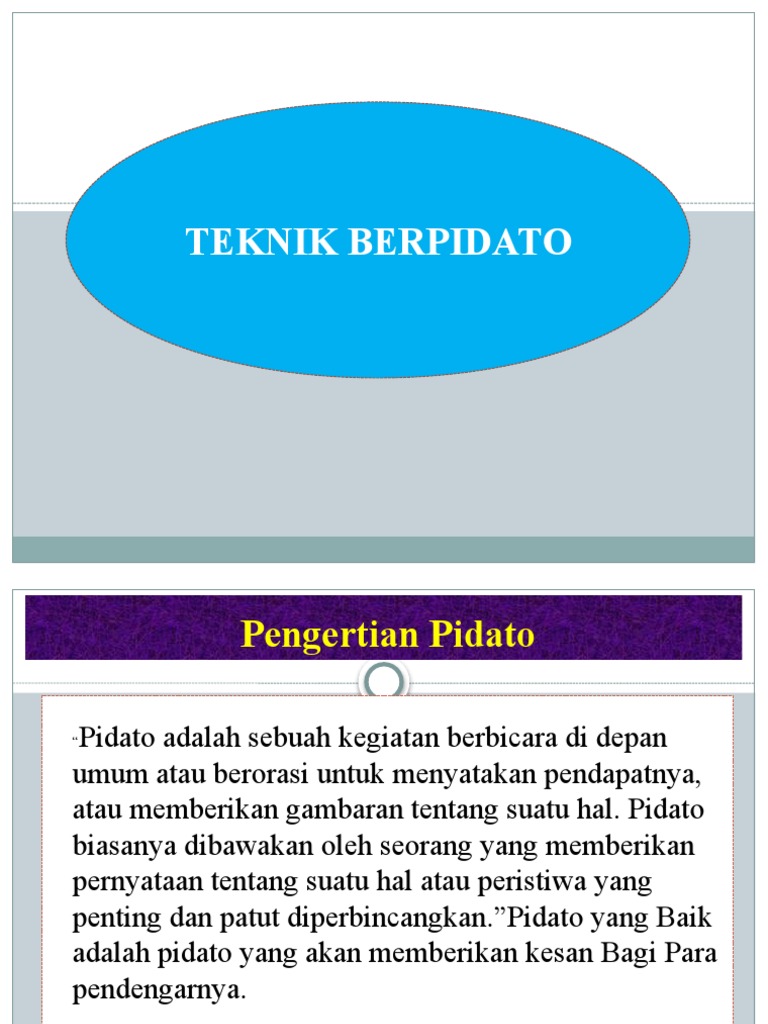 Teknik Berpidato | PDF