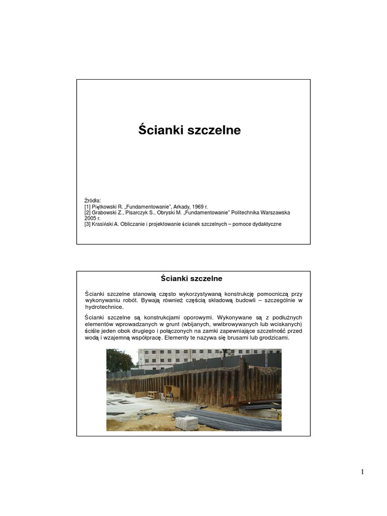 007W Ścianki Szczelne cz-1 | PDF