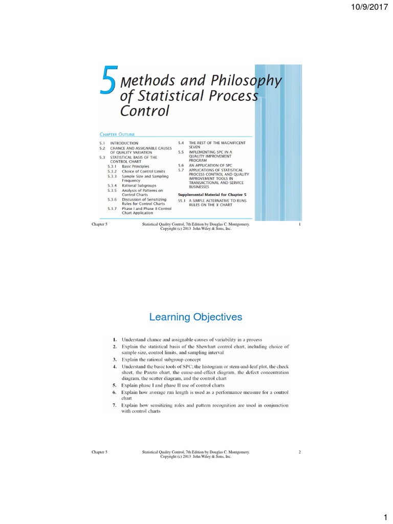 Ch5 Quality Control | Download Free PDF | Statistics | Sampling (Statistics)
