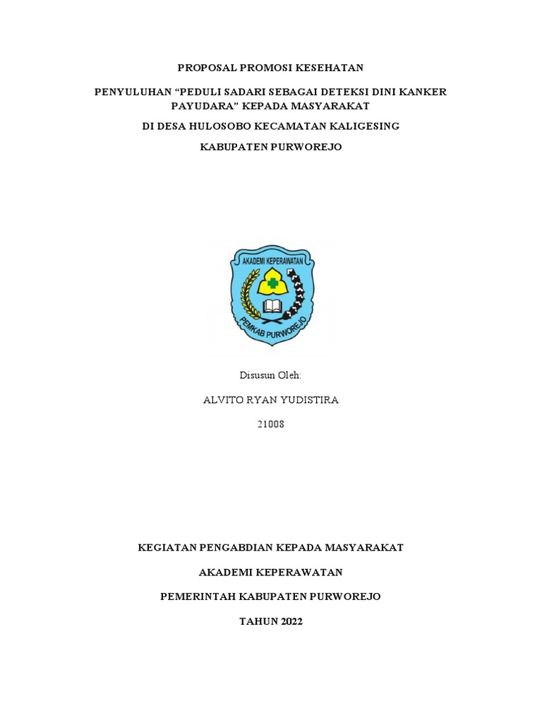 Proposal Promosi Kesehatan Kanker Payudara | PDF