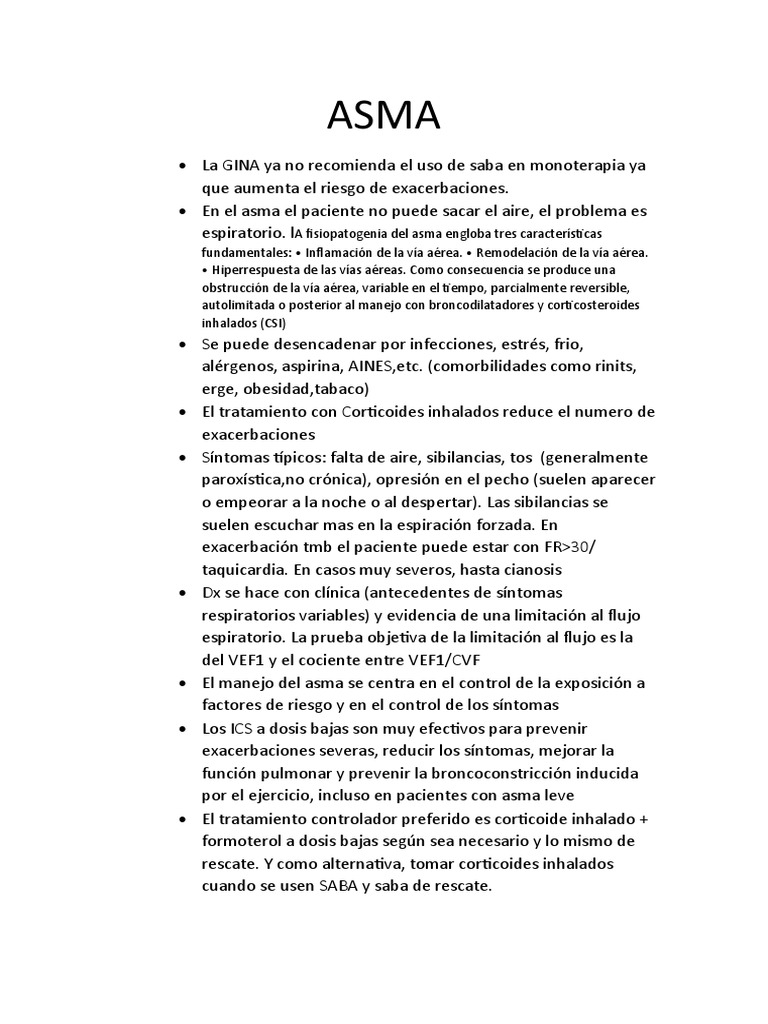 Asma | PDF | Asma | Especialidades Medicas