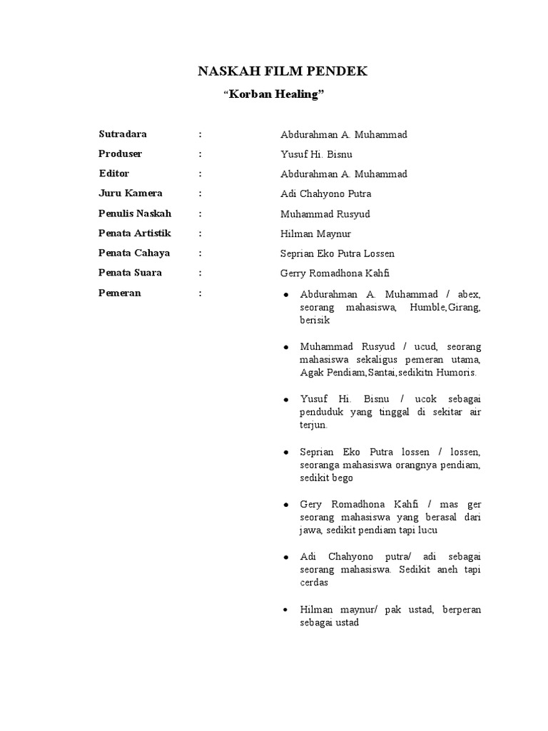 Naskah Film Pendek | PDF