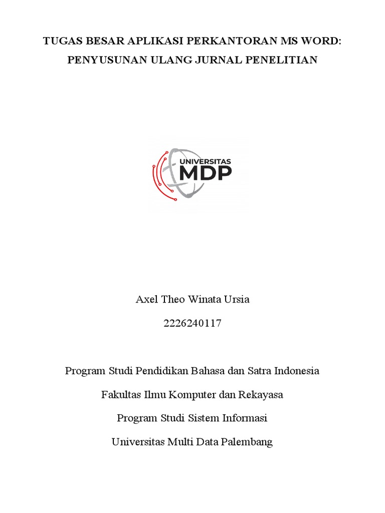 Tugas 2 Aplikasi Perkantoran (Axel Theo Winata Ursia) | PDF | Machine Learning | Applied Mathematics
