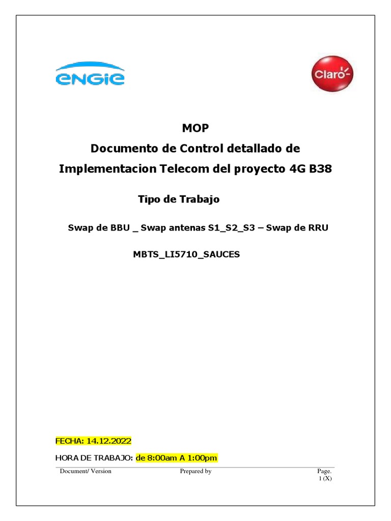 Mop Claro Swap de Bbu Mbts Li5710 Sauces | PDF | Informática