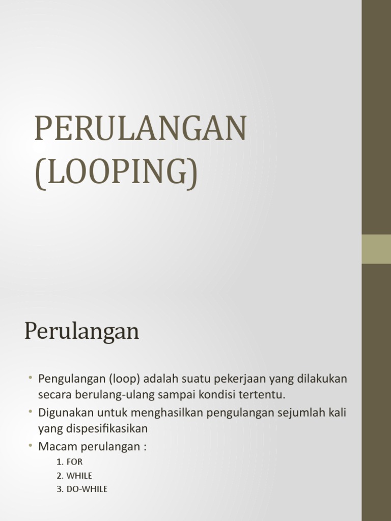 Looping | PDF