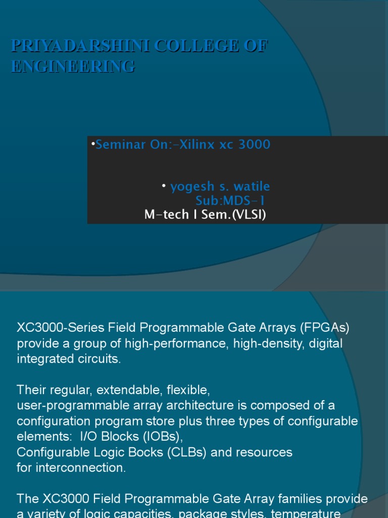 Xilinx XC 3000 56c80ecc547be | PDF | Field Programmable Gate Array | Logic Gate