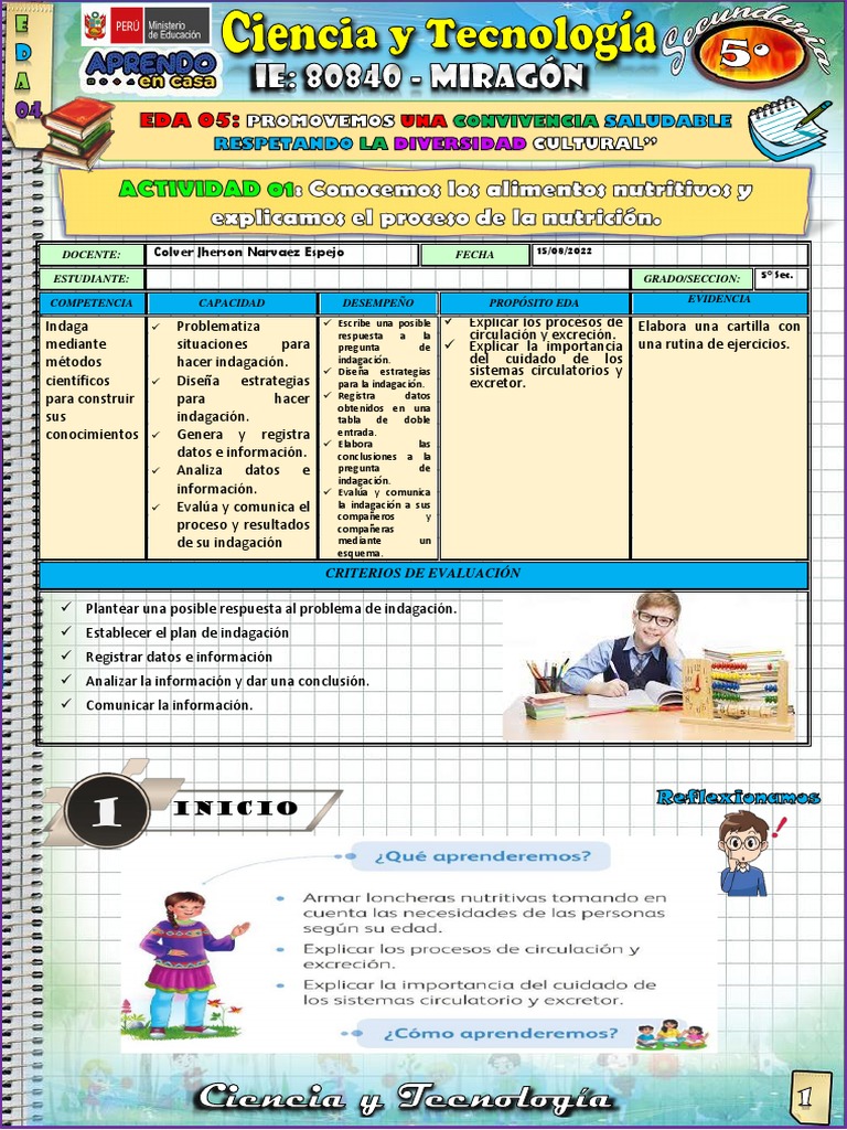 5º Act1 Cyt Eda 5 | PDF | Hipótesis | Experimentar