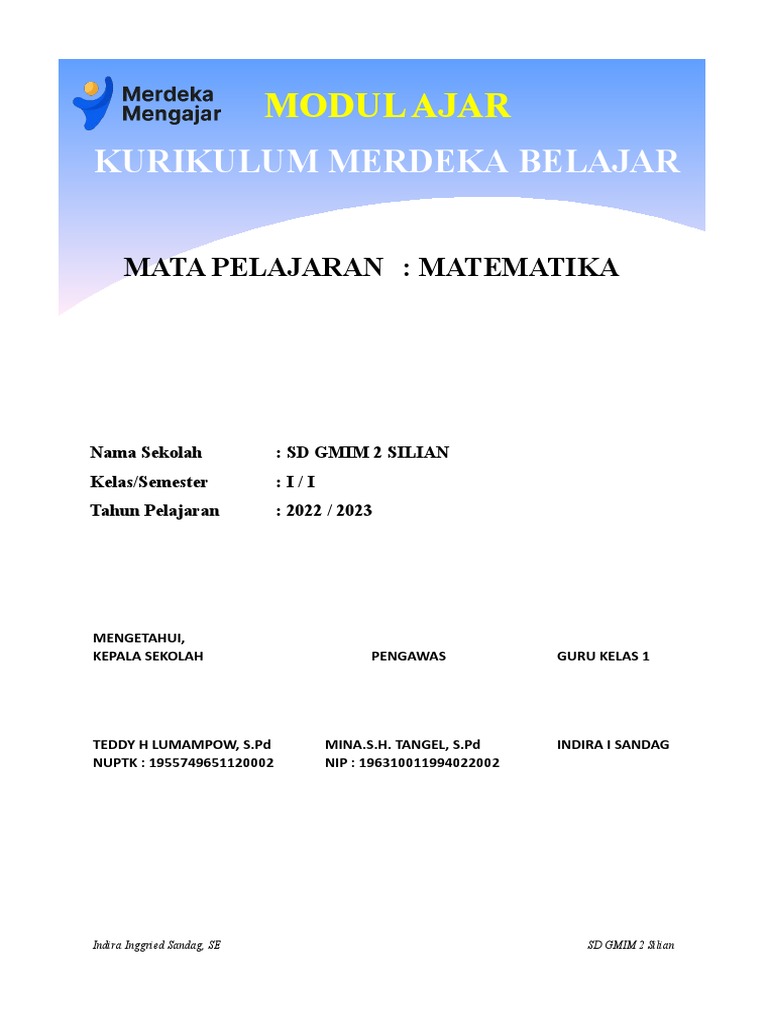 Modul Ajar MTK Kur Merdeka | PDF