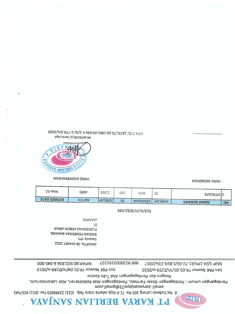 Kop Surat Pt. Kbs | PDF
