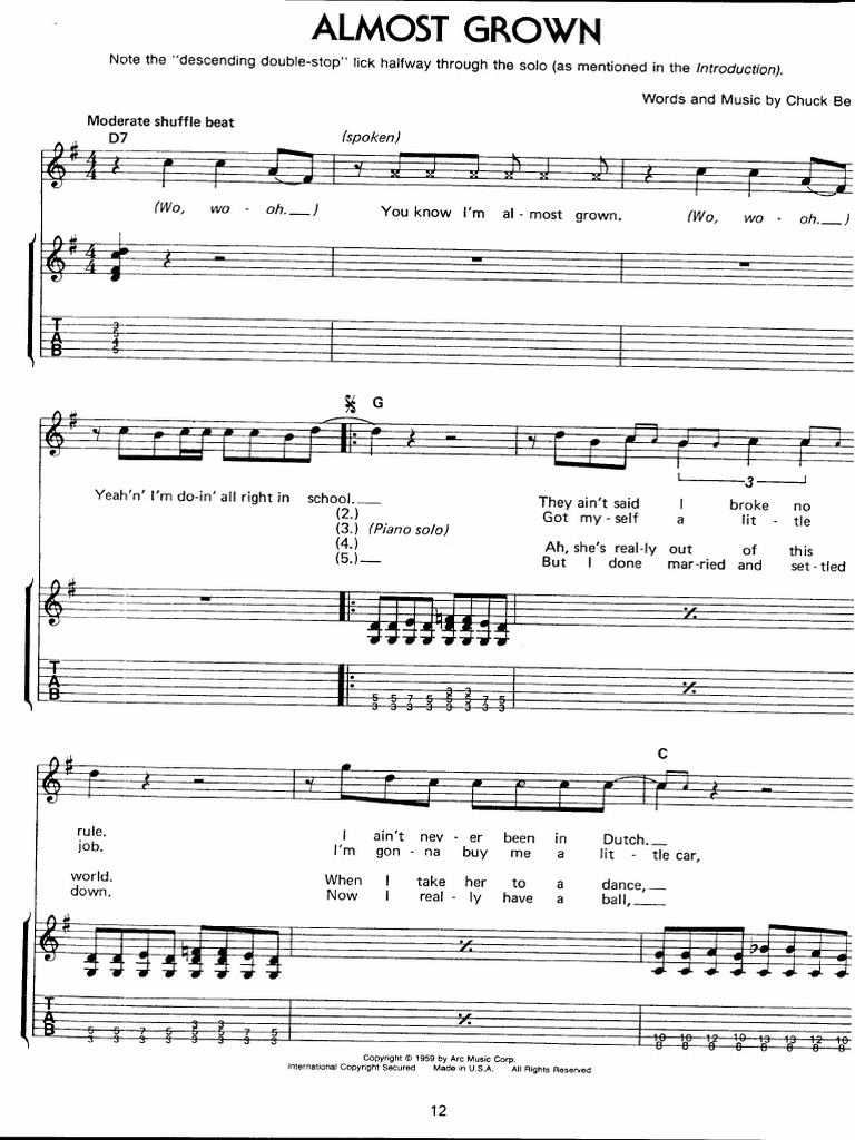 (Guitar Tabs) Chuck Berry Songbook | PDF