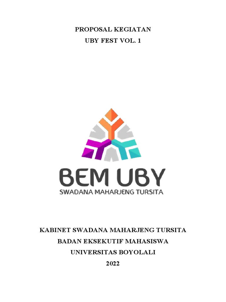 Proposal UBY FEST Vol. 1-2 | PDF