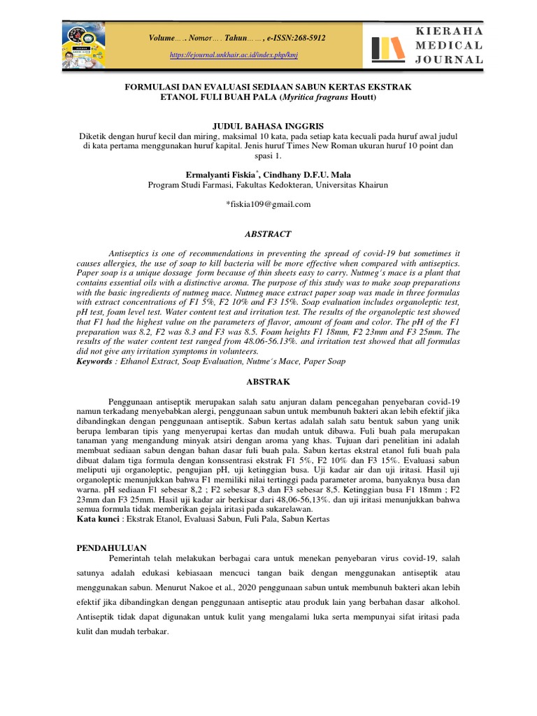 KMJ - Formulasi Sabun | PDF