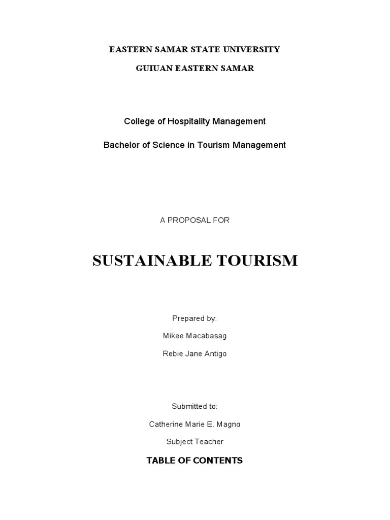 Macabasag and Antigo BSTM 2 B Set A | PDF | Sustainability | Tourism