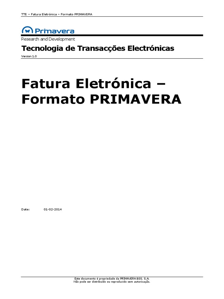 Configuração da Fatura Eletrónica PRIMAVERA | PDF | Música eletrônica