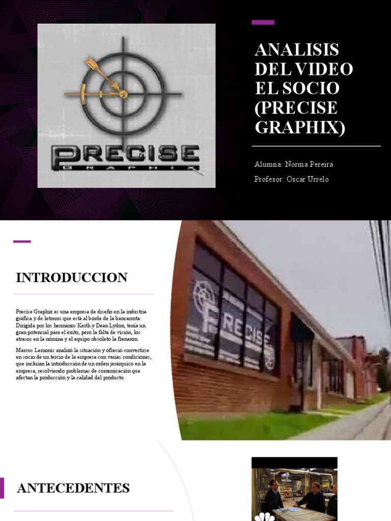 Analisis Del Video El Socio Precise Graphix | PDF | Business | Diseño
