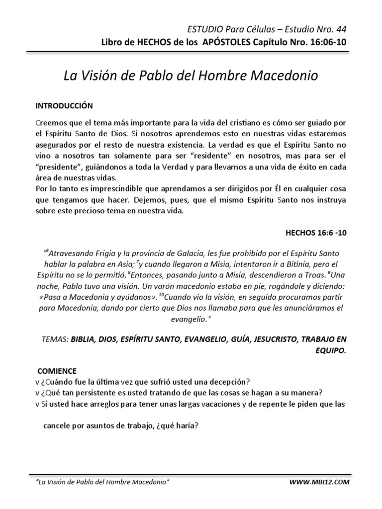 Estudio 44 La Vision de Pablo Hechos 16 06 - 10 (Downloaded With ...