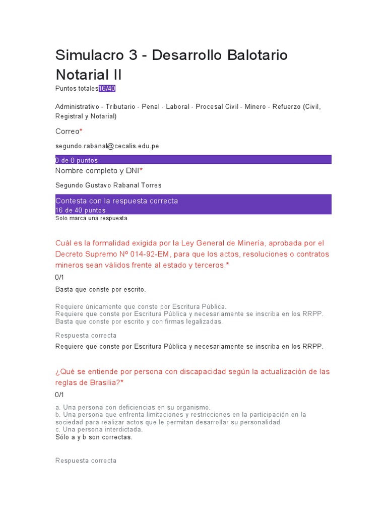 Simulacro 3 | PDF | Propiedad | Documentos legales