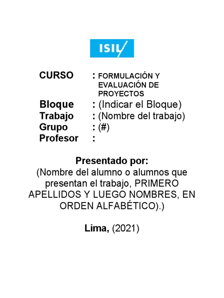 Carátula y Normas APA - Proyectos 2021 | PDF