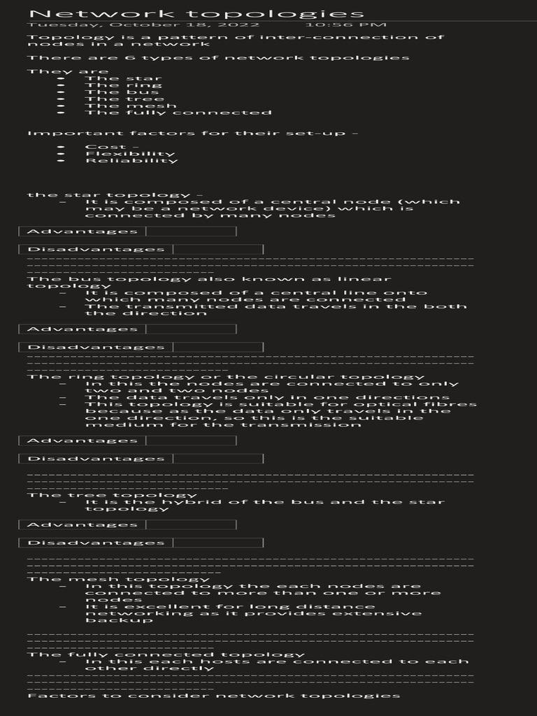Network Topologies | PDF