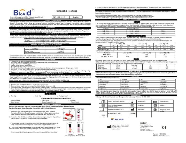 IFU BIOAID® Hemoglobin Test Strip | PDF