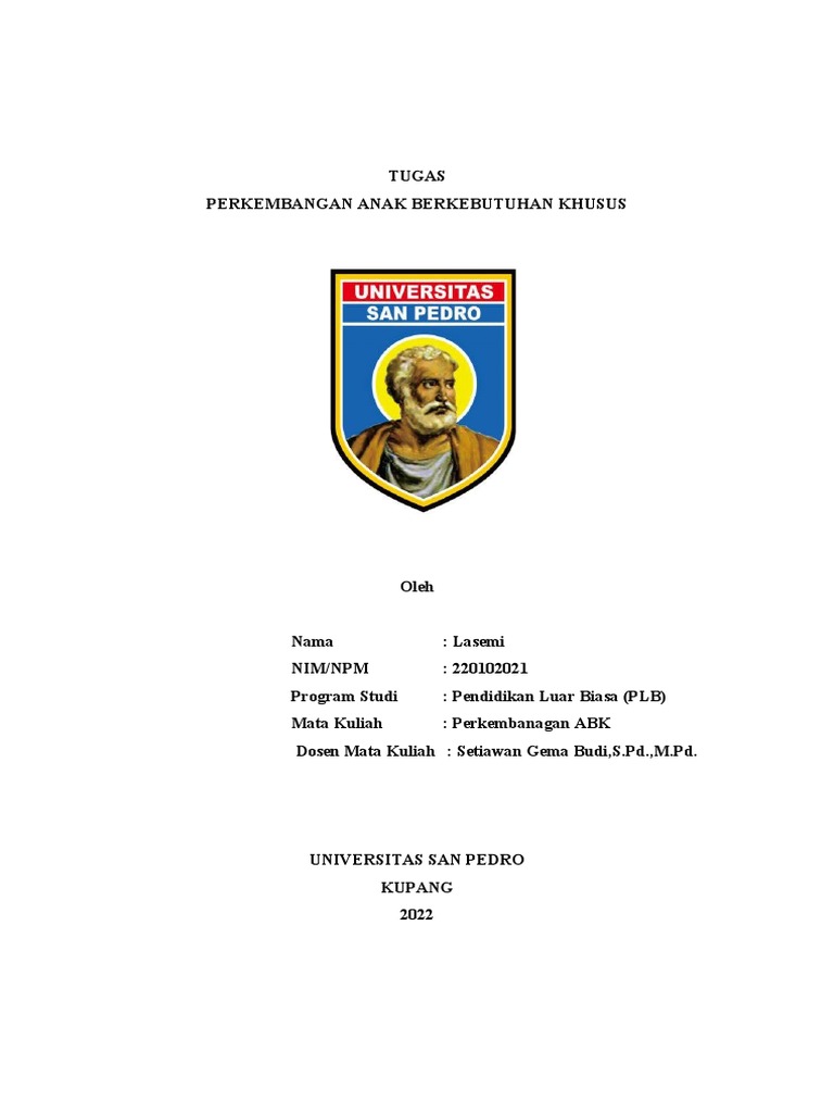 Perkembangan Anak Berkebutuhan Khusus | PDF | Kesehatan Holistik | Pengembangan Diri